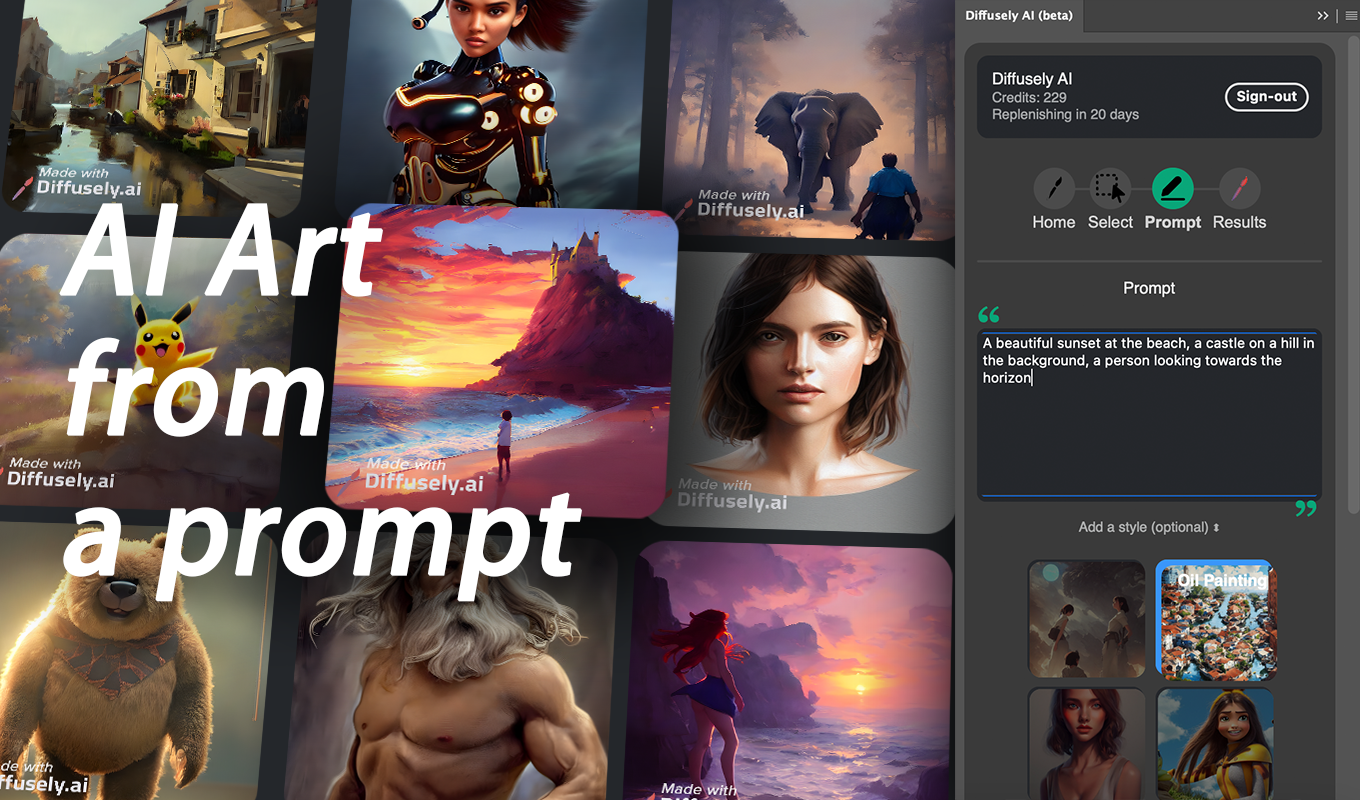 diffusely | AI Art Photoshop Plugin